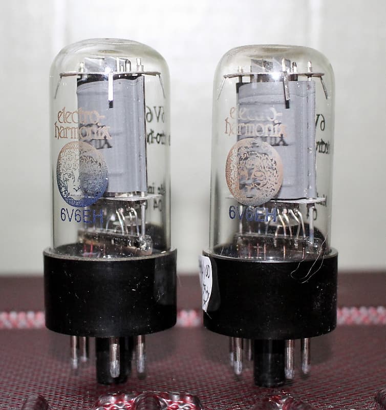 ELECTRO HARMONIX 6V6GT PERFECT MATCH PAIR GREY PLATE SAUCER | Reverb