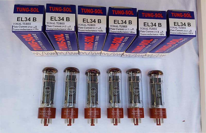 New 6x TungSol EL34B / EL34 | Matched Sextet / Six Tubes | | Reverb