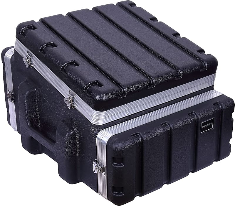 Crossrock Lightweight Molded Slant-Top Console Rack Case, 10U | Reverb