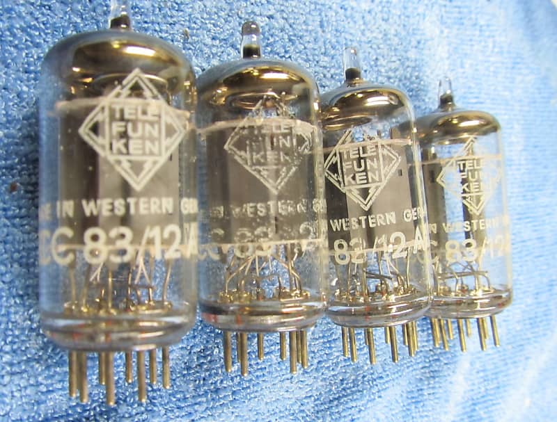 TELEFUNKEN ECC83 / 12AX7 1964 lot of 4 tubes | Reverb