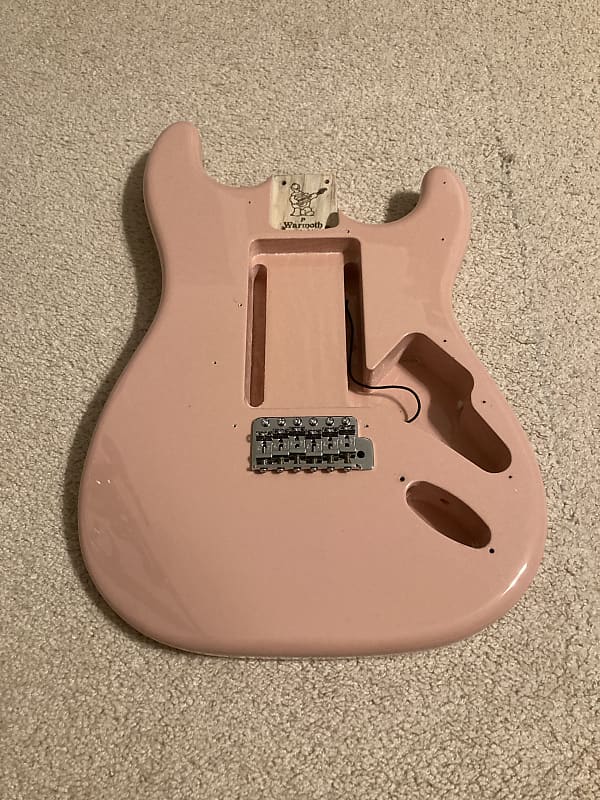 Warmoth Stratocaster body 2024 - Shell Pink | Reverb