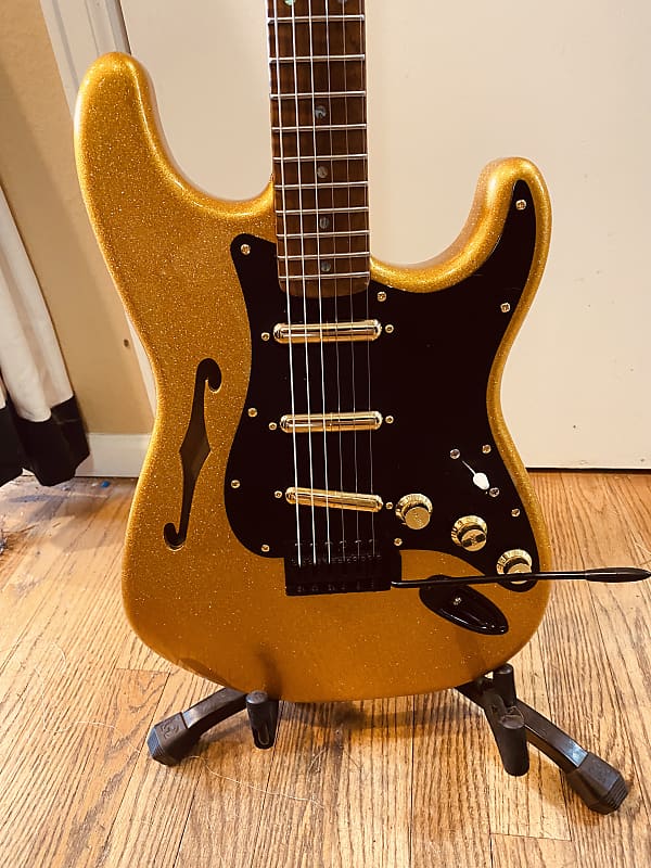 2023 Golden Thinline Strat Partscaster | Reverb