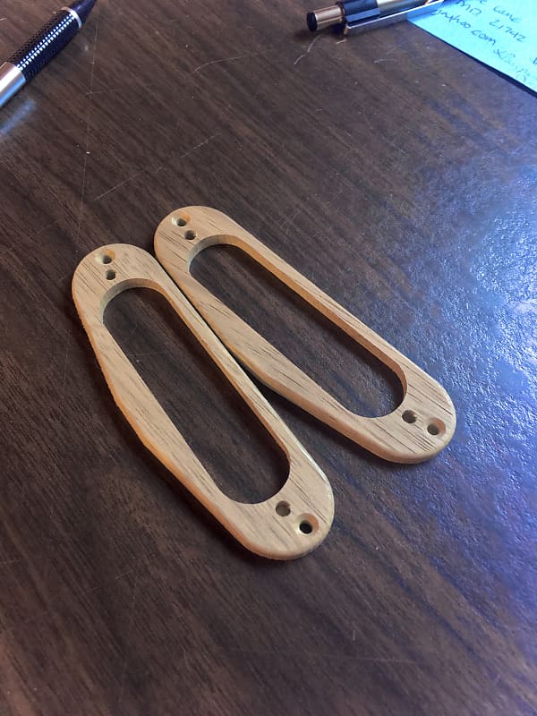Guilford Black Limba Single Coil Pickup Rings - 1 pair | Reverb