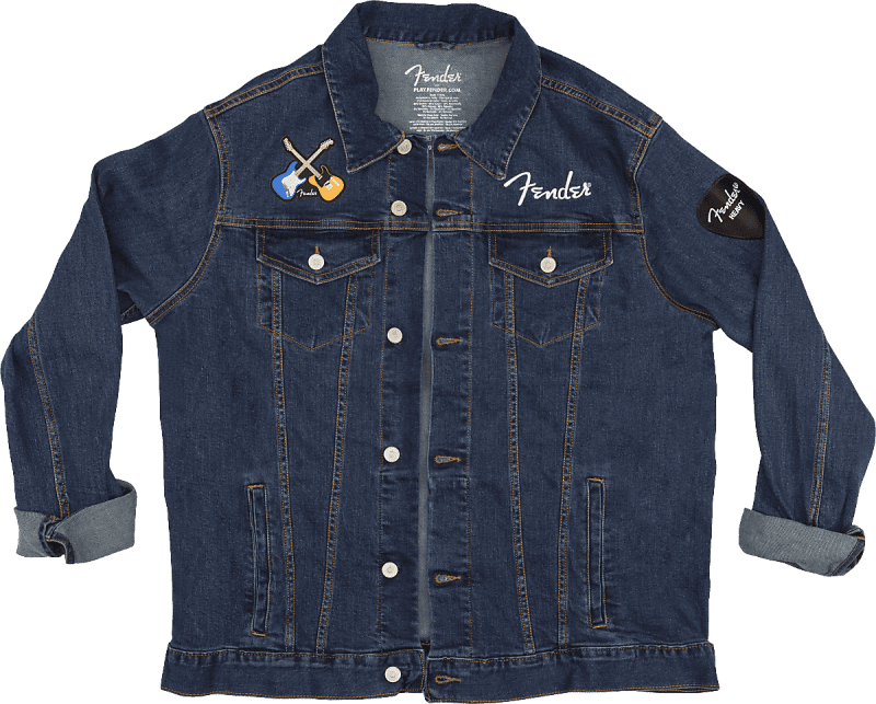 Fender Jean Jacket Patches Blue Large | Reverb