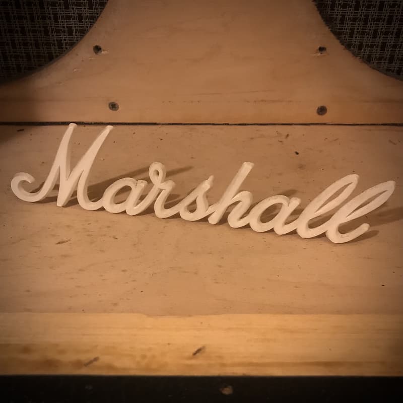 Vintage Marshall 9” script logo 1969-75 4x12 2x12 | Reverb