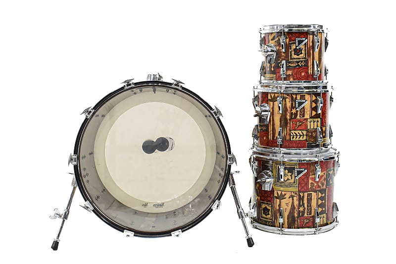 Remo Mastertouch Ceramic African-print Shell Set Occasion | Reverb
