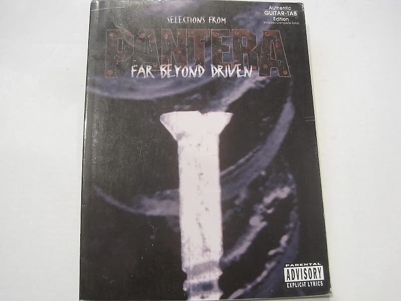 Pantera Far Beyond Driven Sheet Music Song Book Songbook | Reverb