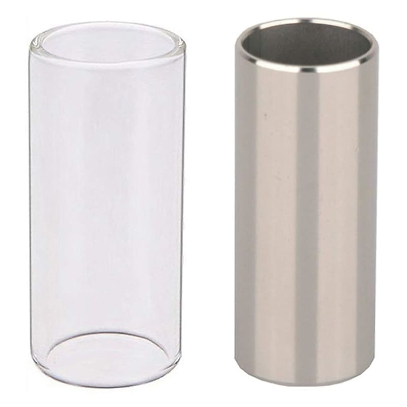 2 Pieces Glass Slide And Stainless Steel Slide For Guitar, | Reverb