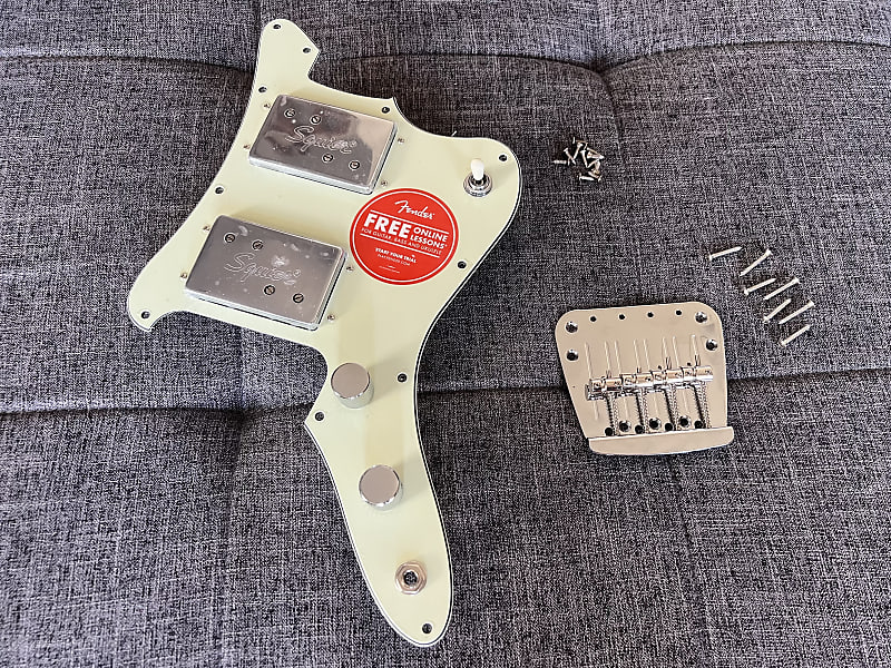 Squier Paranormal Rascal Bass Loaded Pickguard and Bridge | Reverb