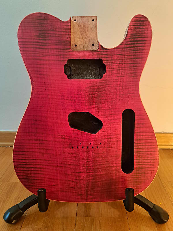 Telecaster Tele Body SH Red Mahogany and Maple Top | Reverb