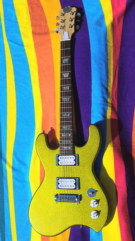 Rad-Mod Guitars Miltown Wave - Retro Electric Lime Sparkle | Reverb