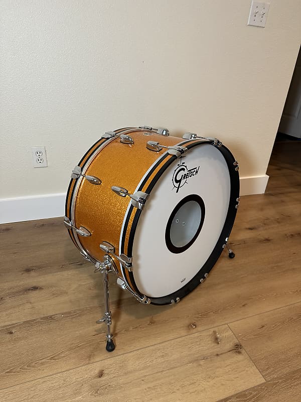 Gretsch Brooklyn 12x24 Kick Drum - Gold Sparkle | Reverb