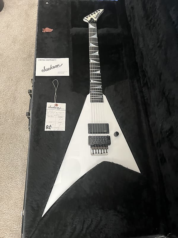 Jackson USA Custom Shop RR1 Pearl White Black Bevels with | Reverb