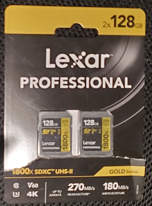 Lexar 128 GB 1800 SD card x 2 for M8 + Free Shipping! | Reverb
