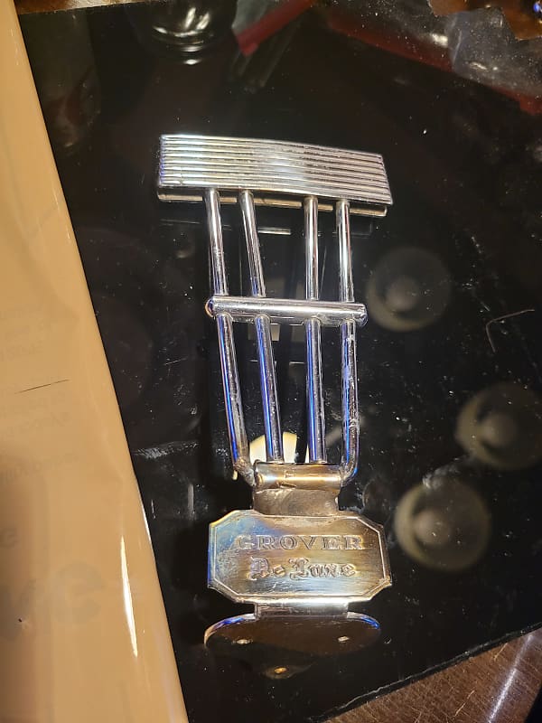 Grover "DeLuxe" Archtop Tailpiece heavy brass D'Angelico, | Reverb