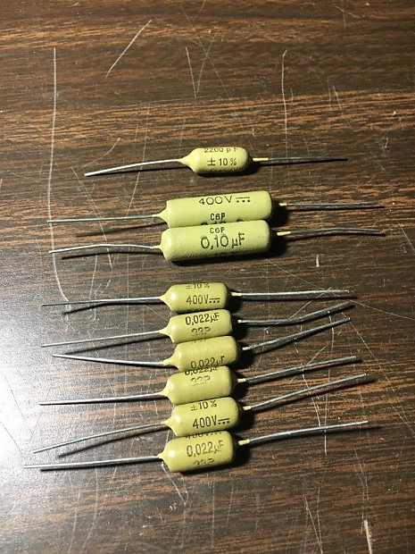 NOS Marshall Super Lead JMP50 Mustard Capacitor Set | Reverb