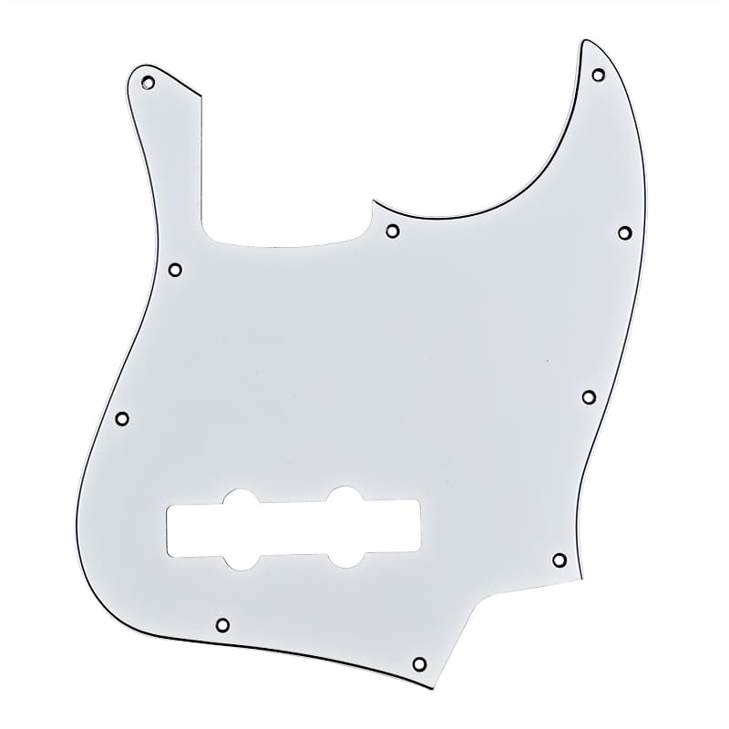 Jazz Bass Compatible Scratchplate - White 3-ply | Reverb UK