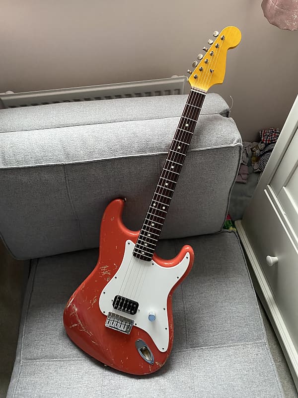 Allparts Tom Delonge Stratocaster - Fiesta Red | Reverb