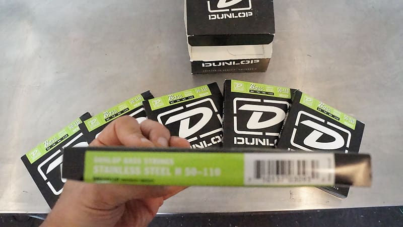 Dunlop Six Pack of 50-110 Stainless Steel Bass Strings Heavy | Reverb
