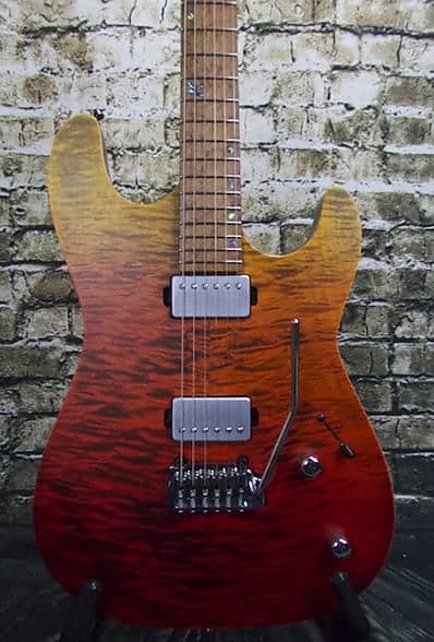 Used Kiesel Theos 6 - Satin Matte Custom Finish Red to Yellow | Reverb