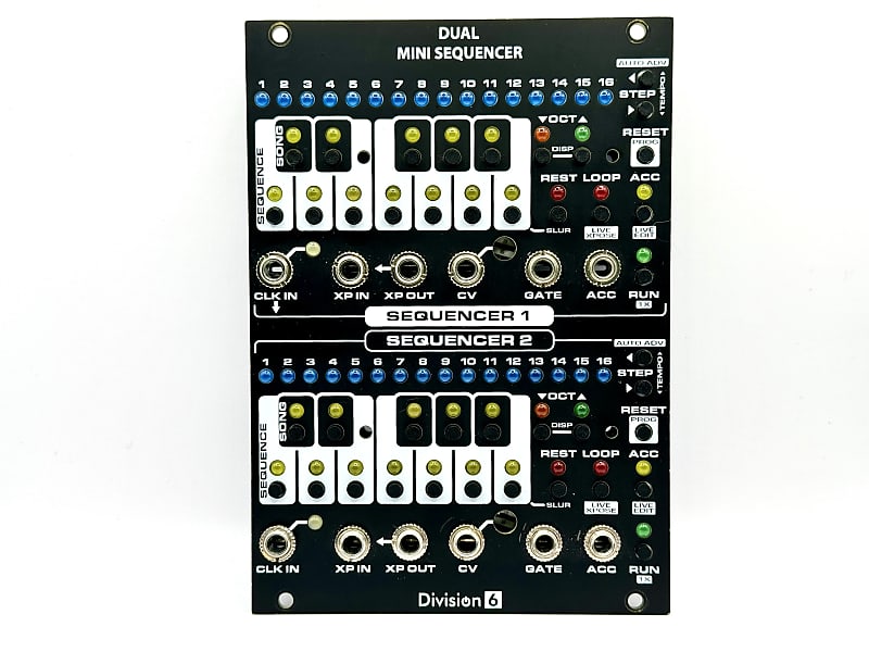 Division 6 Dual Mini Sequencer - Black | Reverb