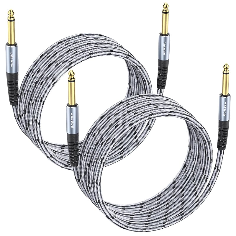 1/4 Inch Guitar Instrument Cable 15 Ft 2-Pack, 1/4 Inch Ts | Reverb