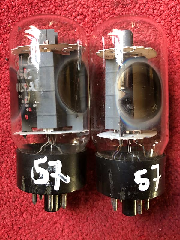 RCA pair of 6L6 GC black plate power tube | Reverb