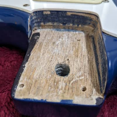 Hardtail Strat body, string-through, 4.3 lbs - 1990s - Blue - | Reverb