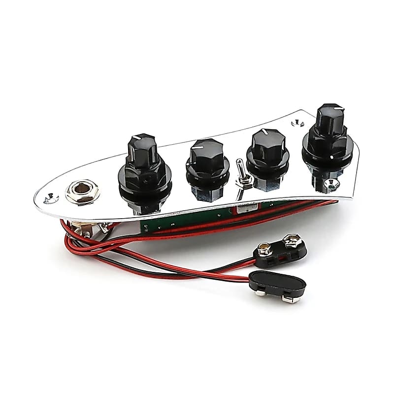 Chrome Jazz Bass JB Loaded Prewired Control Plate | Reverb