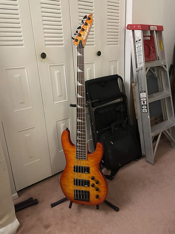 Jackson 5 string concert Bass ! year 2010 - Transparent amber | Reverb