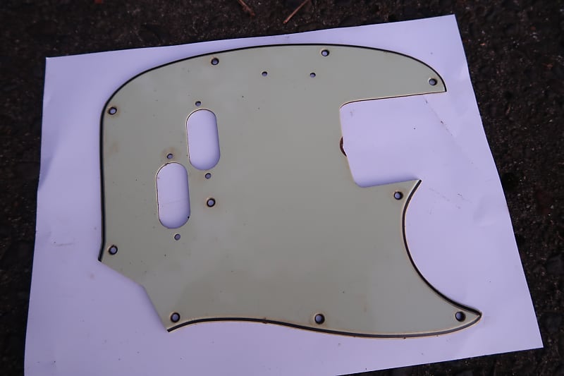 Fender Mustang Bass Pickguard '72 thru '79 Mint Green USA Ri | Reverb