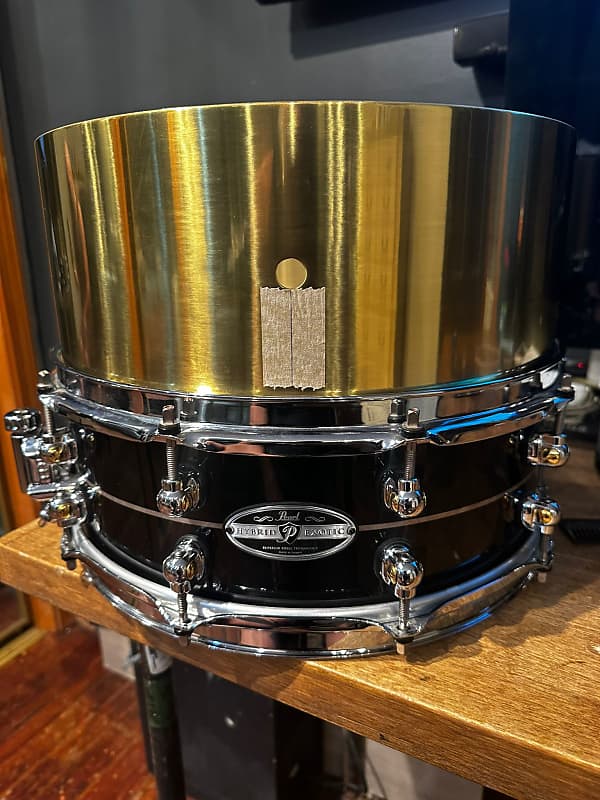 (2 Snare Bundle) Pearl 14x5 Hybrid Exotic Kapur Fiberglass | Reverb
