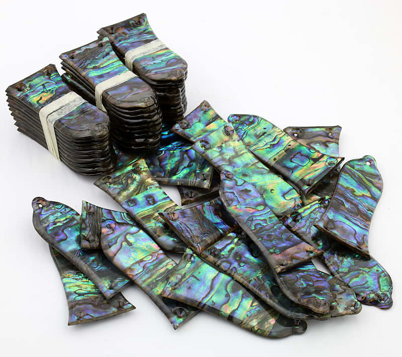 LOT OF 49 Abalone Bell Truss Rod Covers for Epiphone Import | Reverb