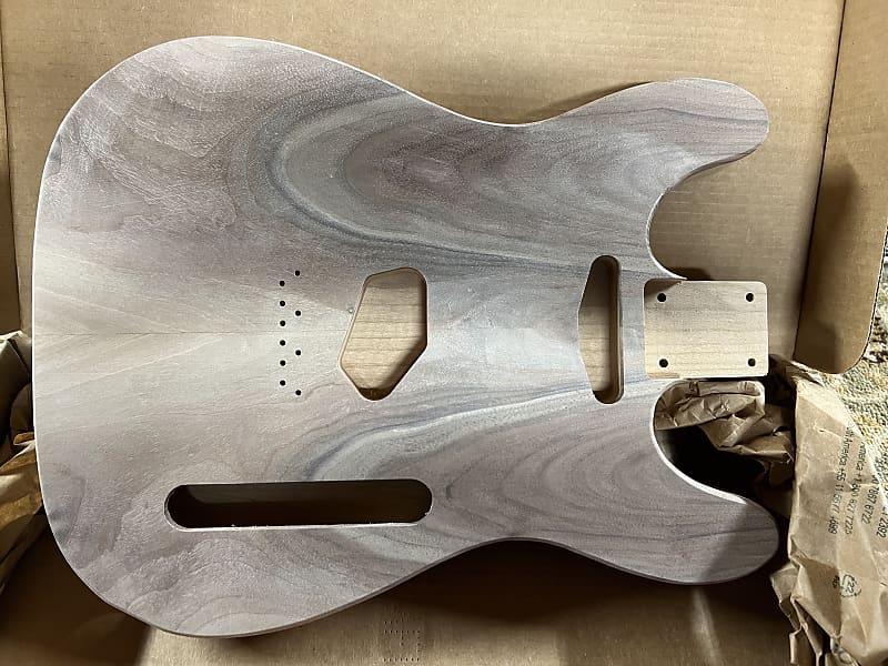Saylor Double Cut Walnut Burl/Alder Telecaster Body | Reverb