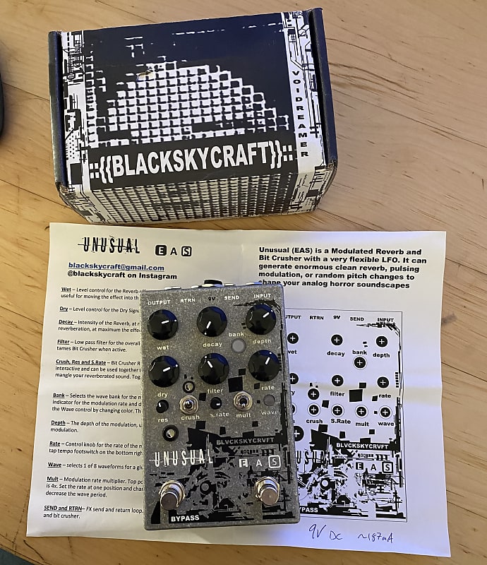 RARE! Blackskycraft Unusual E.A.S. modulated reverb 2023 - | Reverb