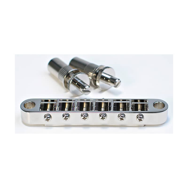 Hipshot T.O.M. Bridge with Stud & Anchor Nickel MADE IN JAPAN | Reverb