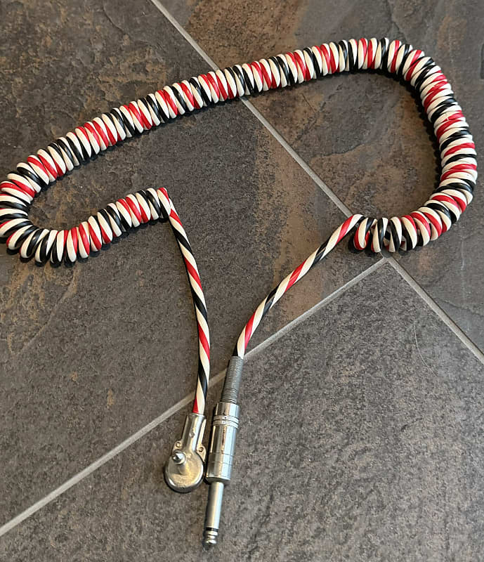 Vintage Guitar Cable 1970's - Red, White and Blue | Reverb