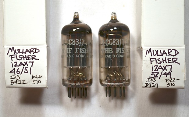 Pair Vintage Mullard "The Fisher" 12AX7 ECC83 Great Britain | Reverb