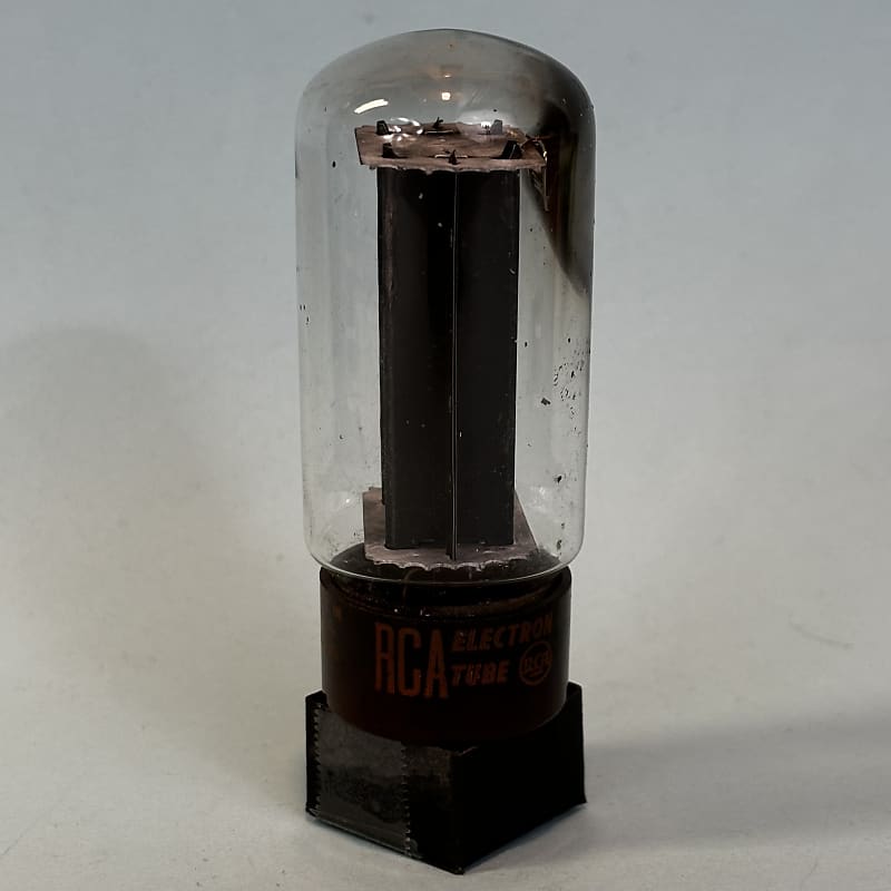 1961 RCA 5R4GYB Vintage Brown Base Black Plate Side D Getter | Reverb