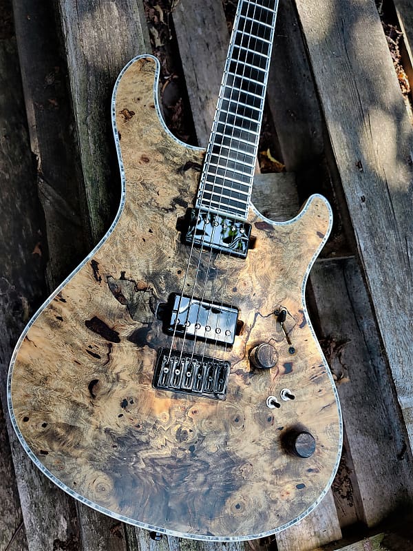 Mayones Regius 6 2018 Buckeye Burl (Devin Townsend FF pick | Reverb
