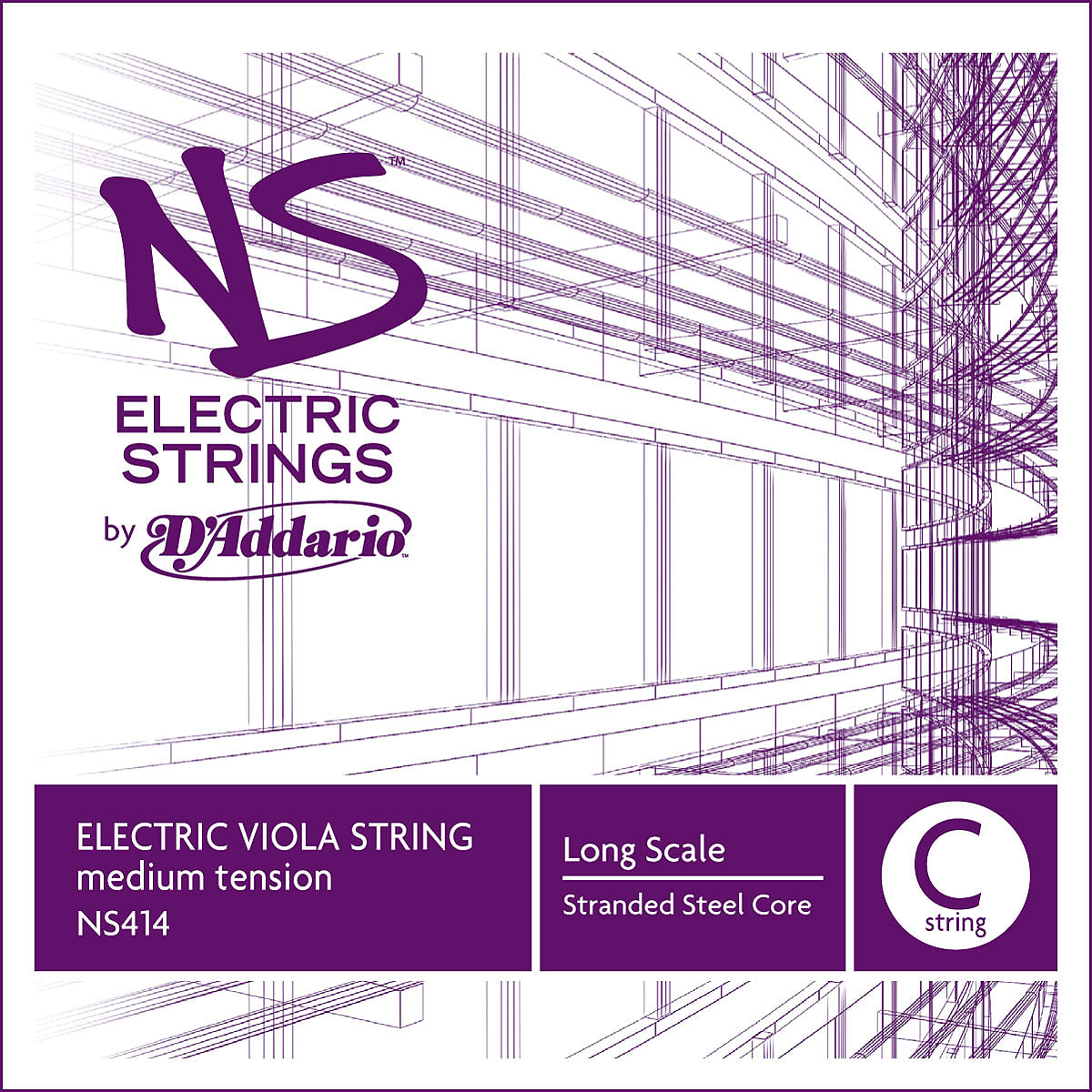 D'Addario NS414 NS Long Scale Electric Viola String - | Reverb España