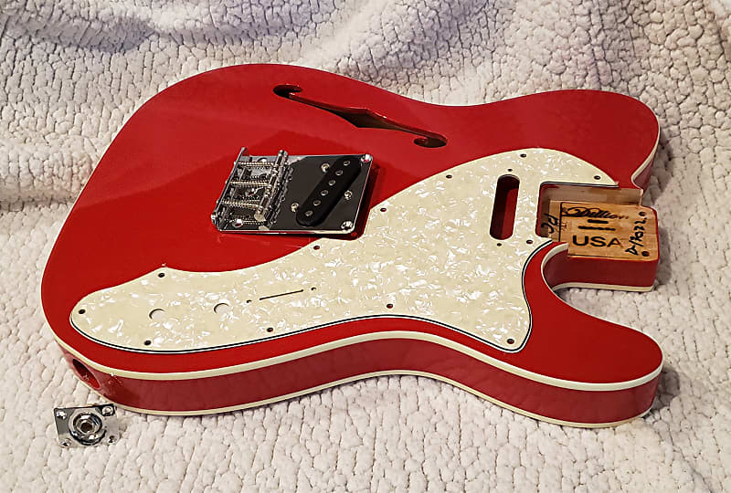 My last USA made double bound,fiesta red Thin line Tele | Reverb UK