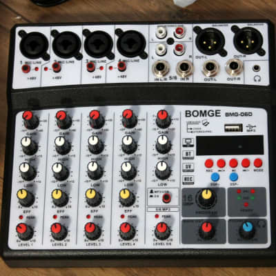 BOMGE BMG-06D 6 Channel Bluetooth USB Recording Mixer | Reverb