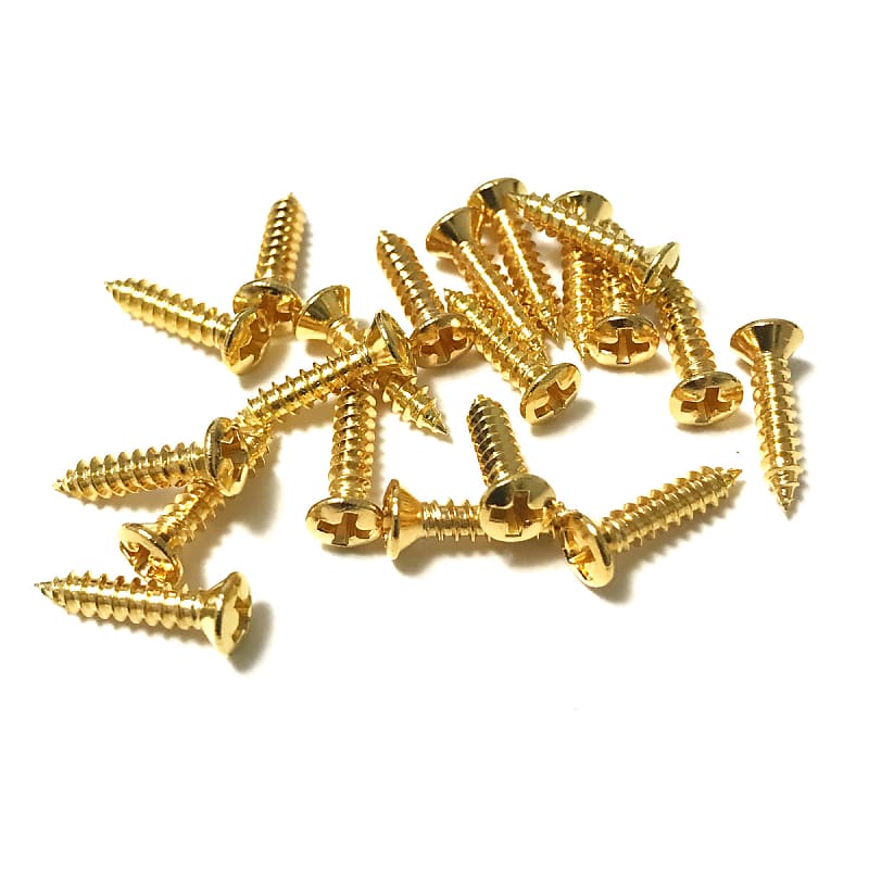 Pickguard Screws Gold Fender Size Phillips Head 20pc | Reverb
