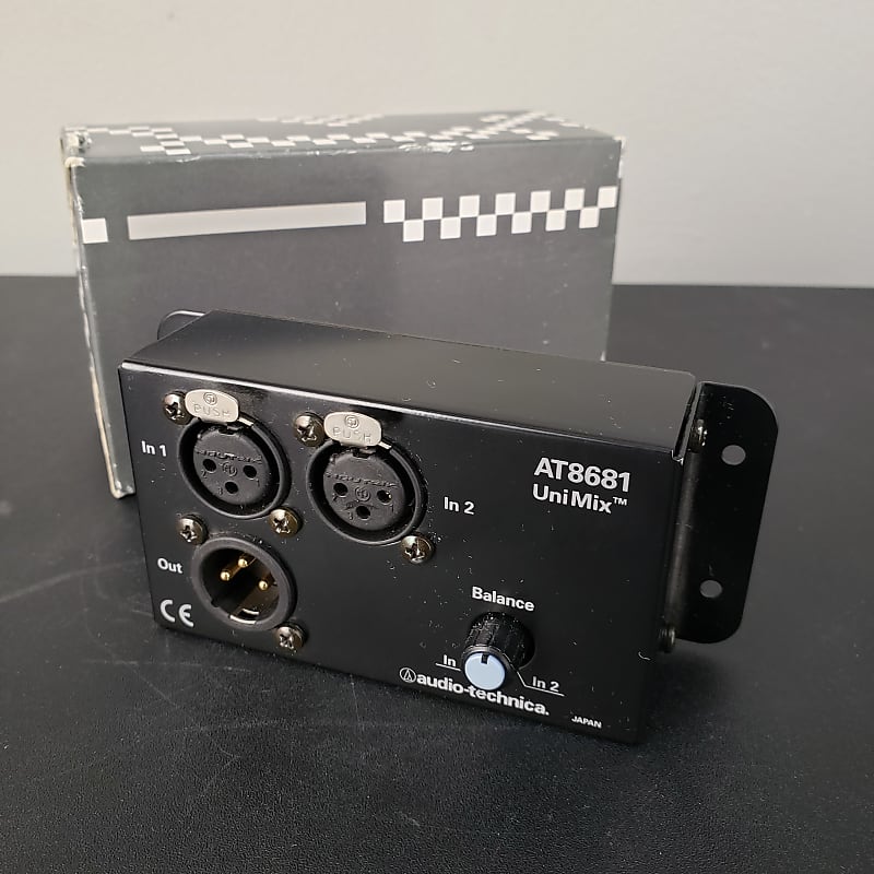 Audio-Technica AT8681 Unimix 2-1 Microphone Combiner Mixer - | Reverb