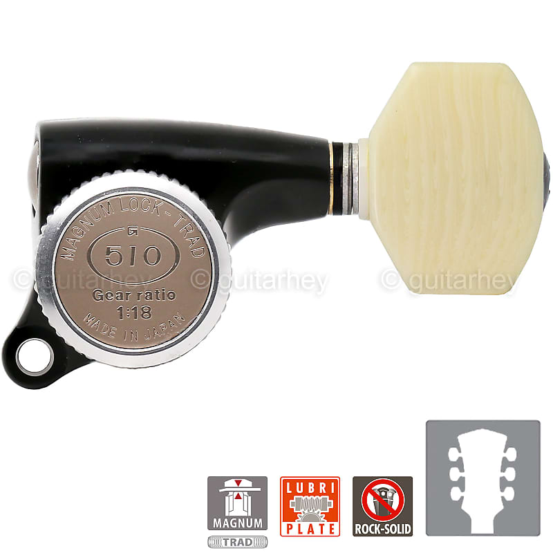 NEW Gotoh SGS510Z-M07 MGT L3+R3 Set Mini LOCKING Tuners 1:18 | Reverb