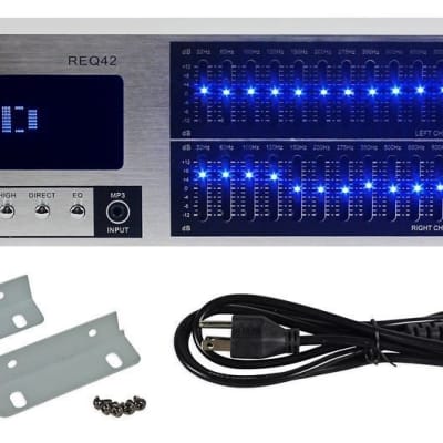 Rockville REQ42-S Silver 19" Rack Mount 2x21 Band Equalizer | Reverb