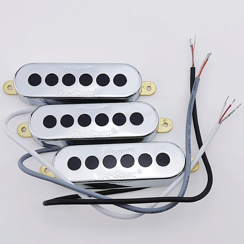 Burns Alnico V Tri-Sonic Single Coil Pickup Set Neck Middle | Reverb