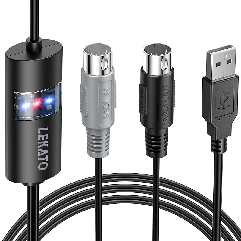 USB MIDI Cable, MIDI USB Interface with Input & Output | Reverb