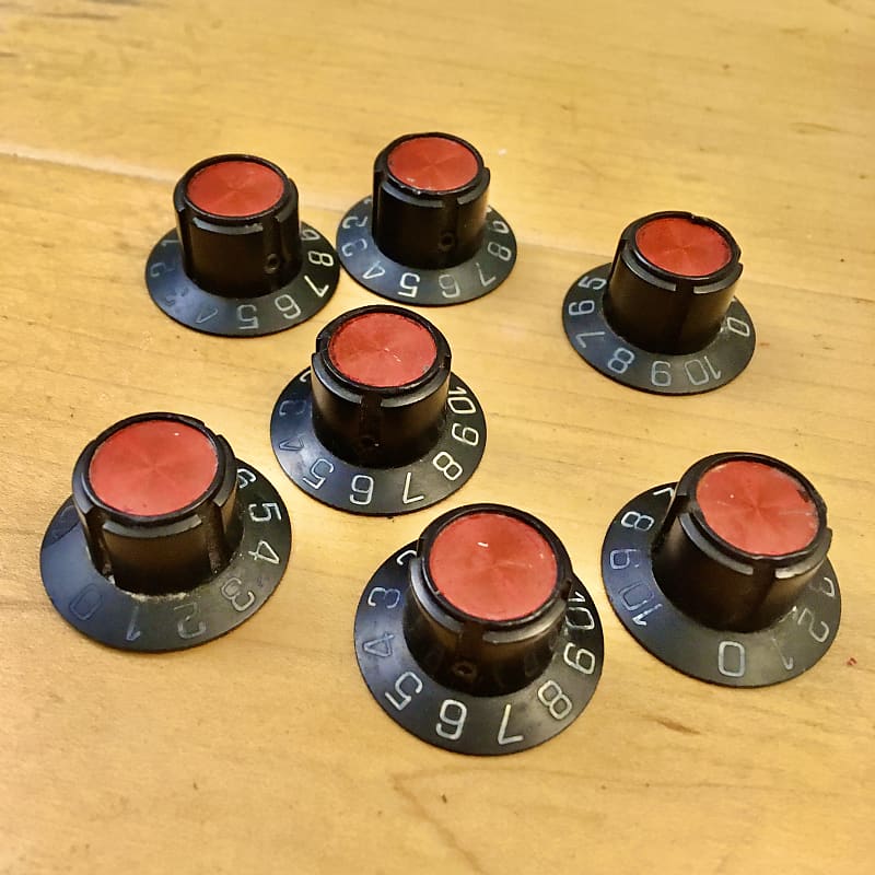 Sunn Model T amplifier knobs 1970’s Red original | Reverb Canada